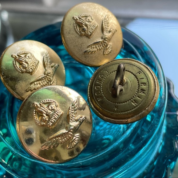Other | Vintage Brass Uniform Buttons Royal Air Force Gaunt London ...